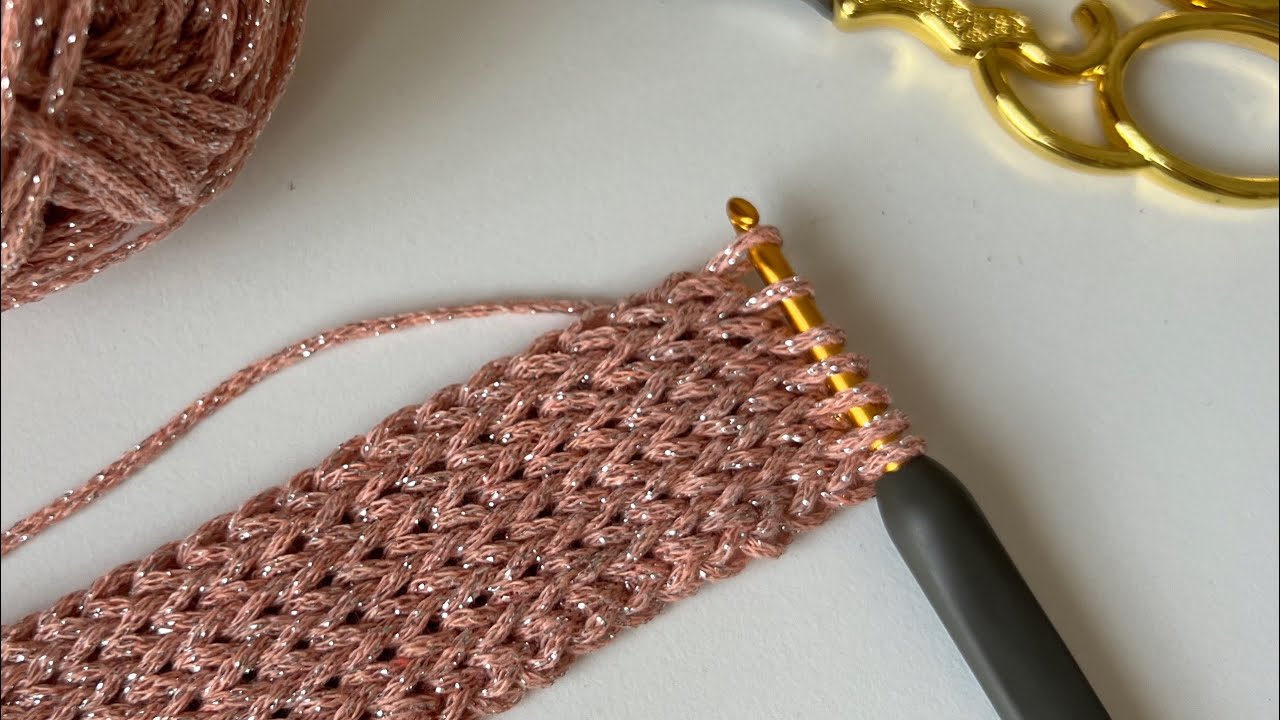 BAG HANDLE CROCHET / Easy Crochet Bag Handle Tutorial / Tunisian ...