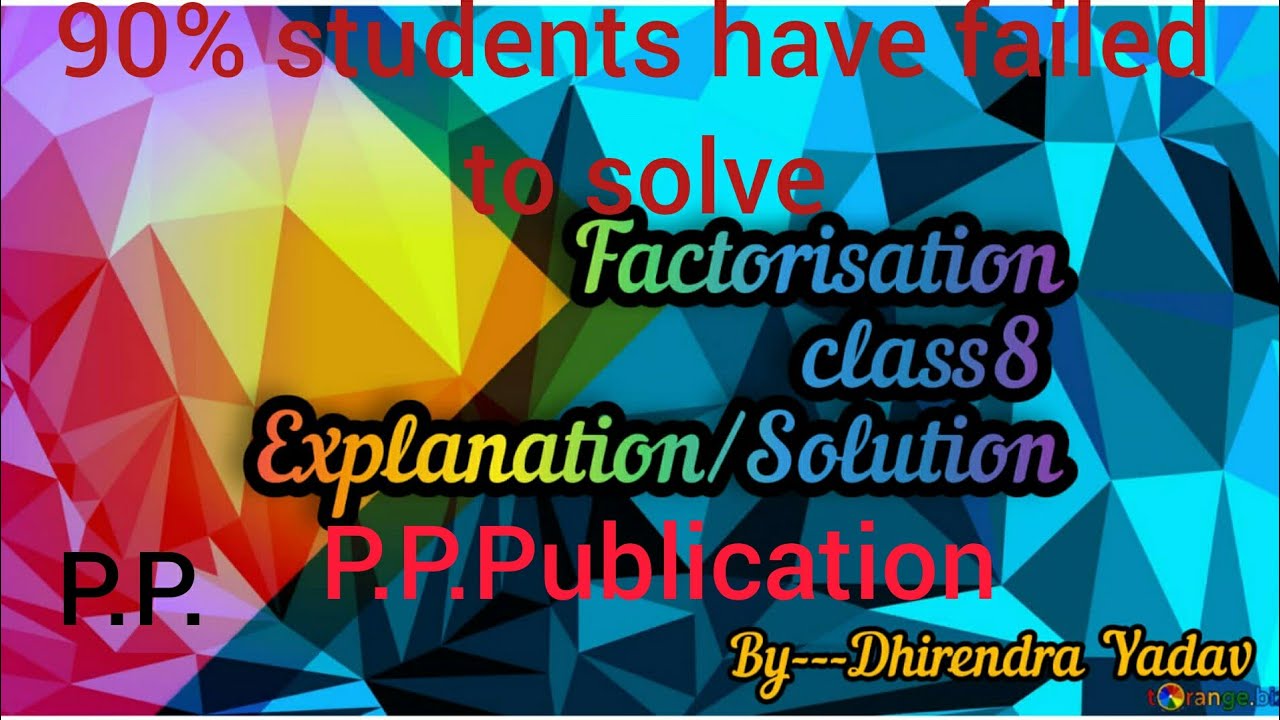 Factorisations Question Youtube