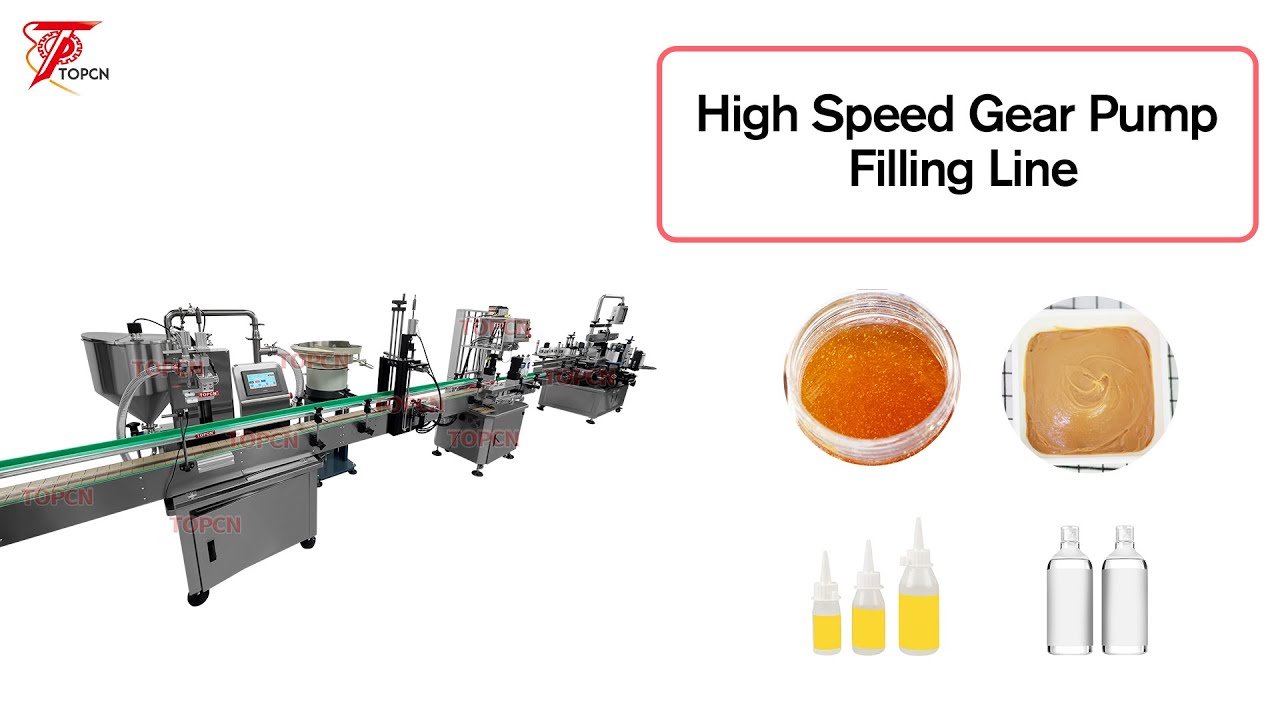 High Speed Gear Pump Filling Line - YouTube