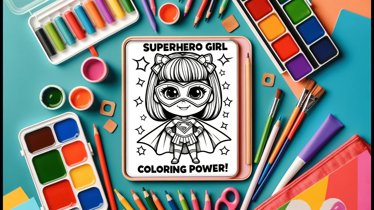 Cute Superhero Girl Coloring Page | Empowerment through Art with The ...