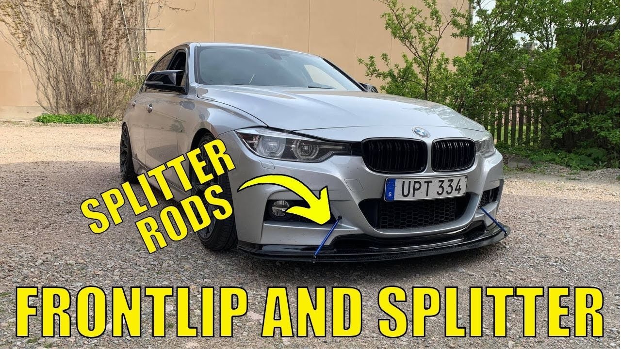 Installing Frontlip Splitter And Splitter Rods (BMW F30/F31) - YouTube