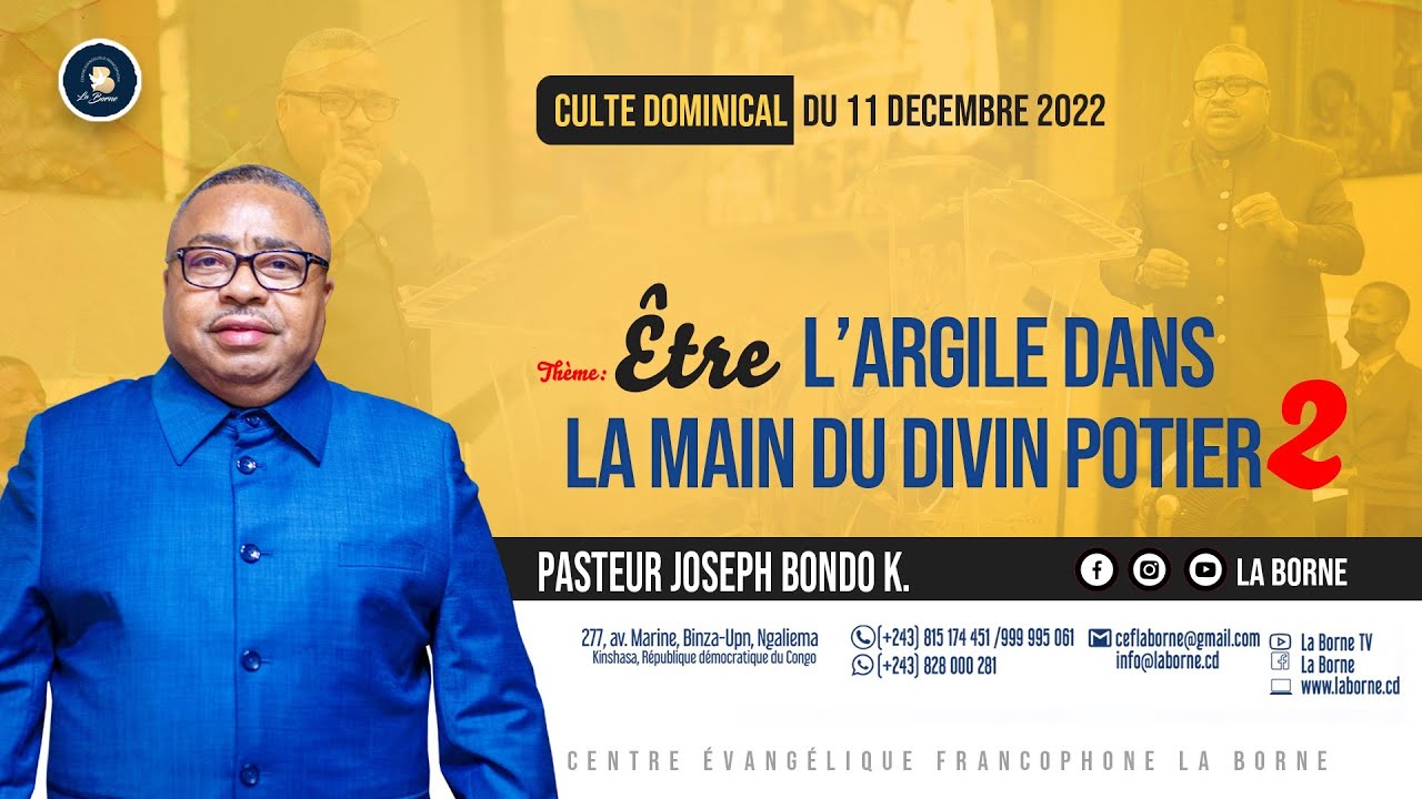 ETRE L'ARGILE DANS LA MAIN DU DIVIN POTIER 2/ PST JOSEPH BONDO ...