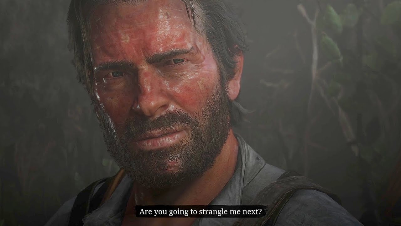 Yes... High honor Arthur is actually scared of the Dutch in this scene ...