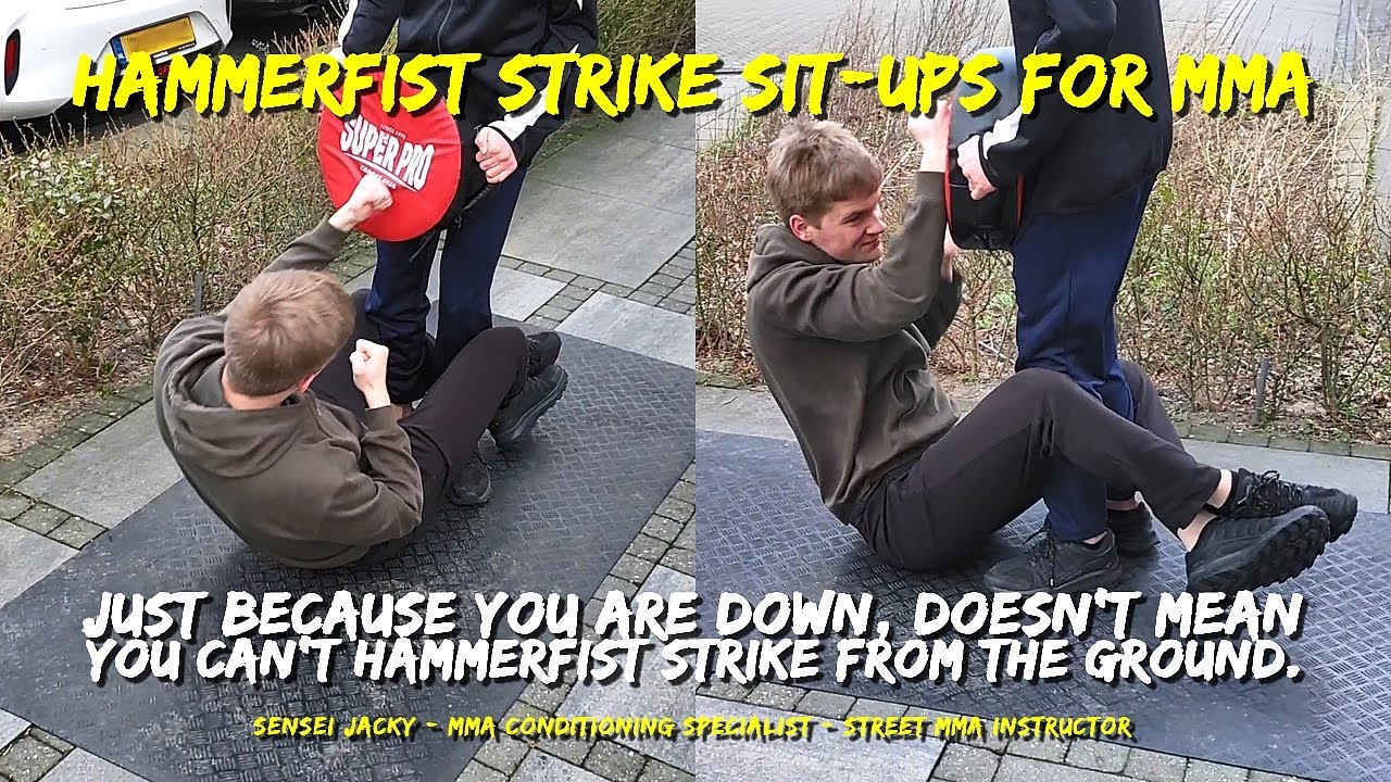Striking From The Ground With Solid Hammer Fist Strike Sit-Ups - YouTube