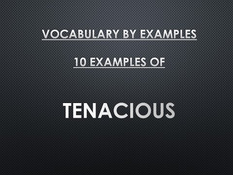10 Examples of English Word - Tenacious - YouTube