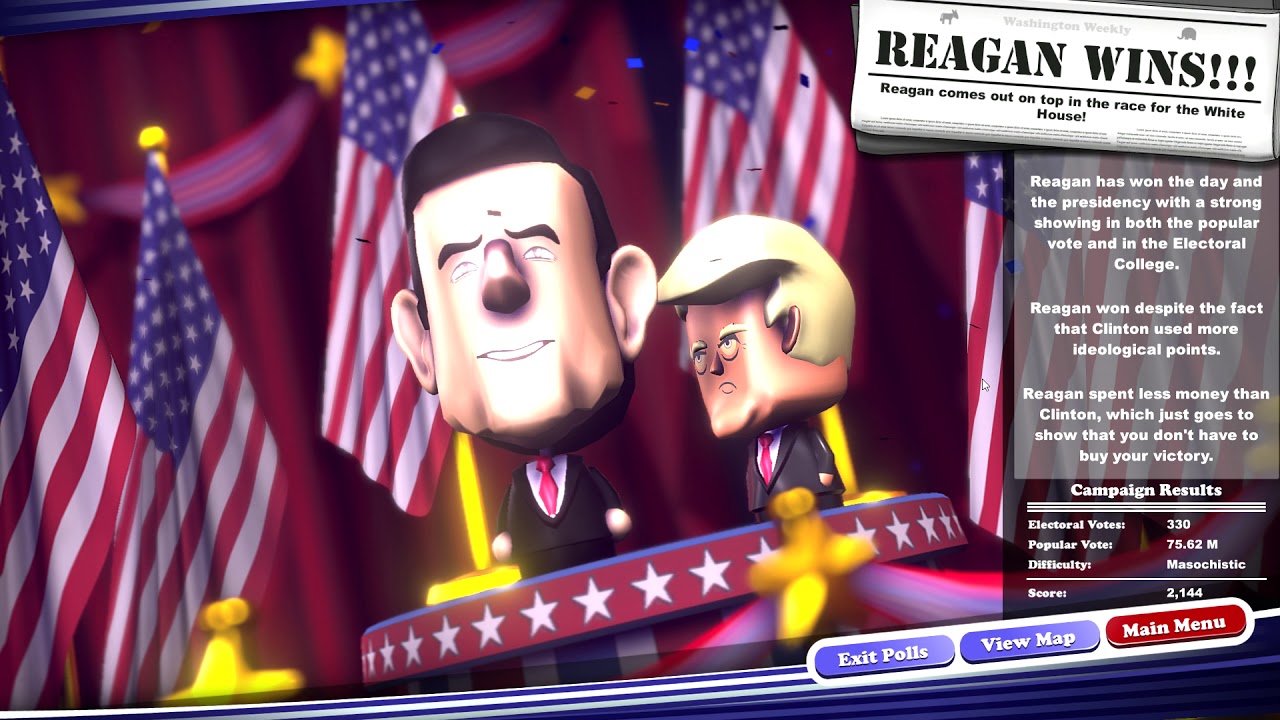 The Political Machine 2020 : Ronald Reagan VS Hillary Clinton ...