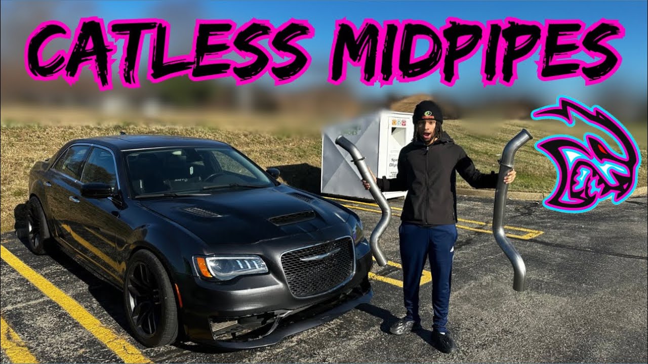 INSTALLING CATLESS MID PIPES ON MY HELLCAT 300!!😱 *EXTREMELY LOUD ...