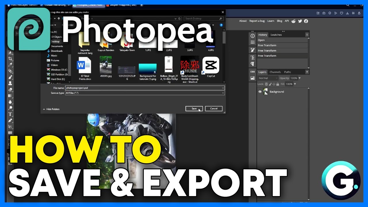 How To Save & Export Projects in Photopea (Full Guide 2026) - YouTube