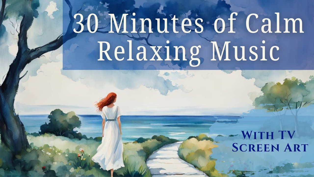 Calm Music for Focus, Study, or Relaxing with TV Computer Screen Art ...