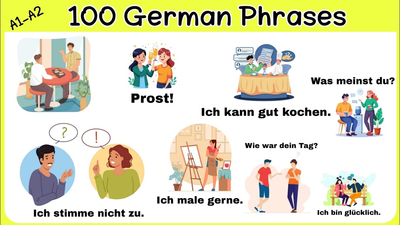 Learn German: German Phrases | deutsche Phrasen (A1 - A2) - YouTube