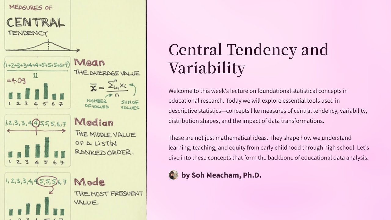 Central Tendency and Variability - YouTube