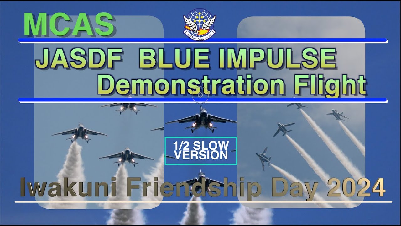 JASDF Blue Impulse Demo MCAS Iwakuni Friendship Day 2024 (4K 1/2 Slow ...