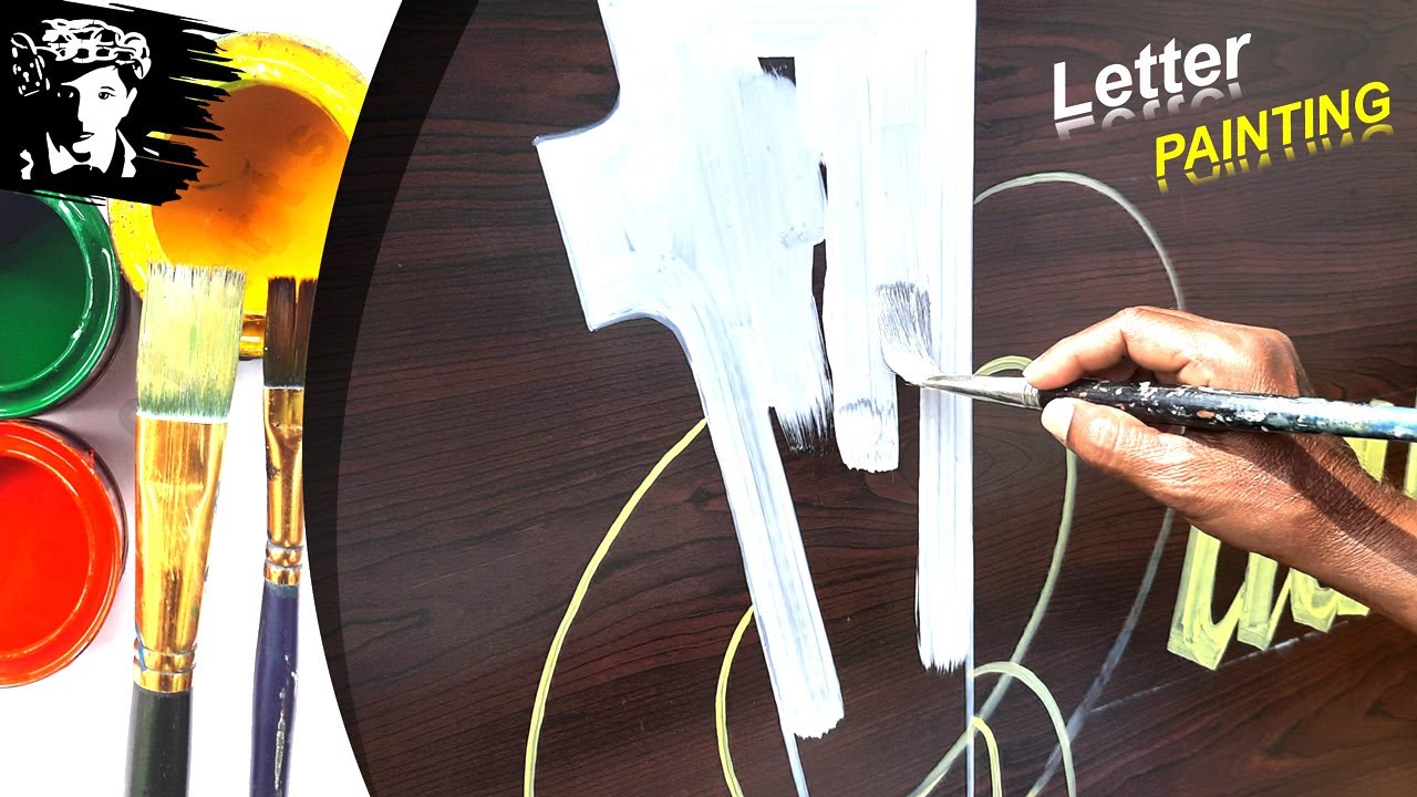 Painting Design 3D Calligraphy Writing Lettering Gold Colour Gradient ...