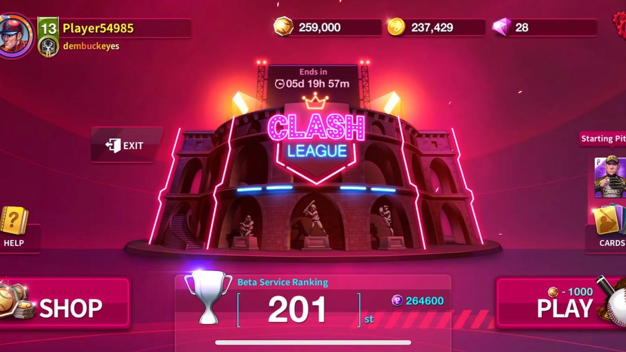 Baseball Clash - Road to Top 100 Clash League Quick Match - YouTube