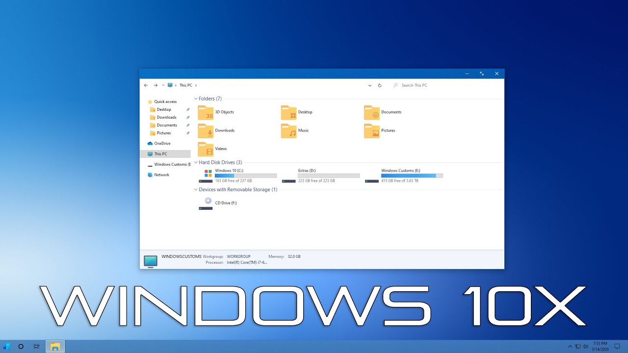 Windows 10 Themes - Windows 10X - YouTube