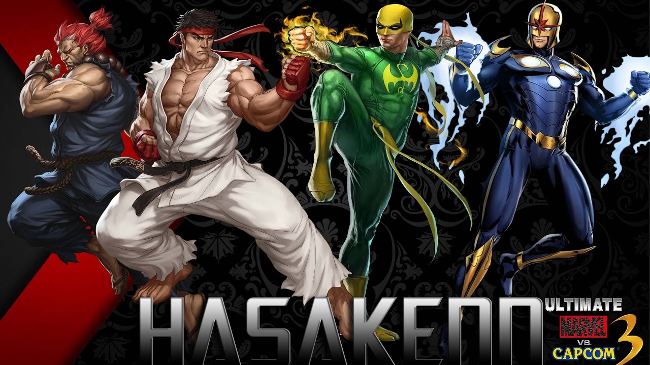 MARVEL VS CAPCOM 3 - RYU | AKUMA | IRON FIST | NOVA - GAMEPLAY (JOGOS ...