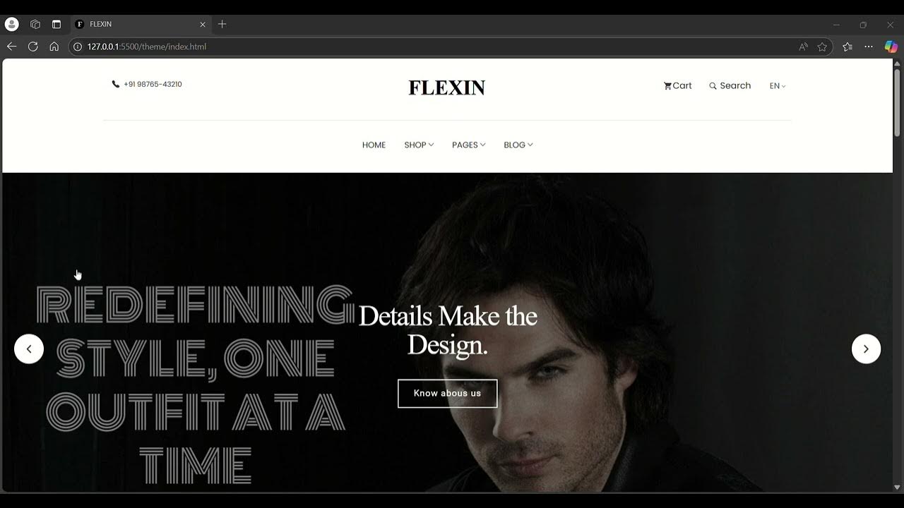 FLEXIN – A Modern E-Commerce Platform for Fashion Lovers! | HTML & CSS Template - YouTube