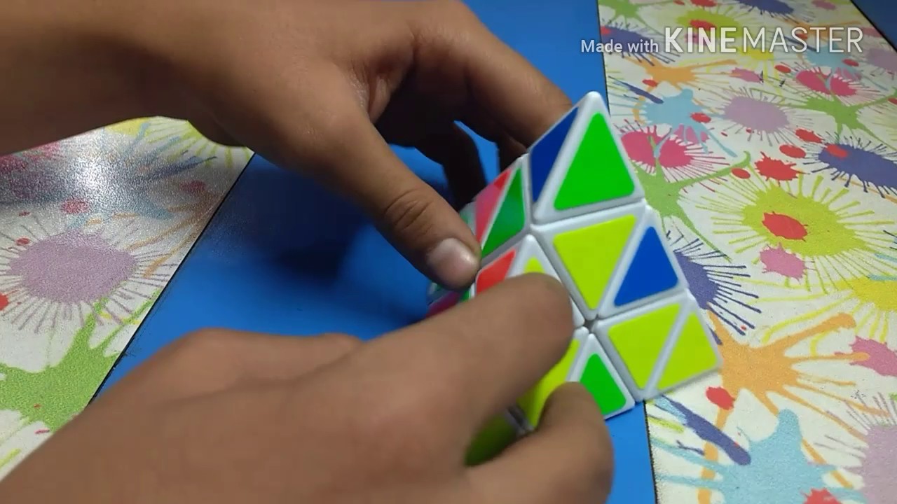 HOW TO SOLVE A PYRAMID CUBE WITH ONLY 3 ALGORITHM's - YouTube
