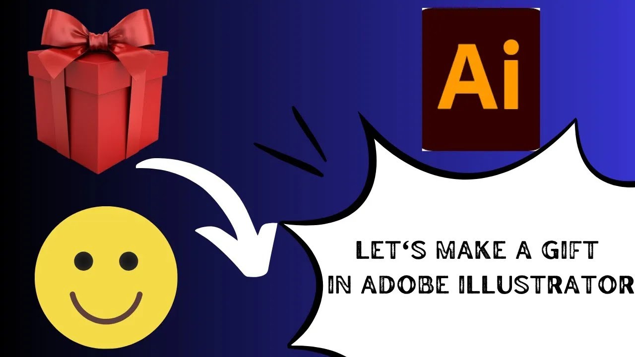 Draw a Gift in Adobe illustrator Speedart l Speed Art - YouTube