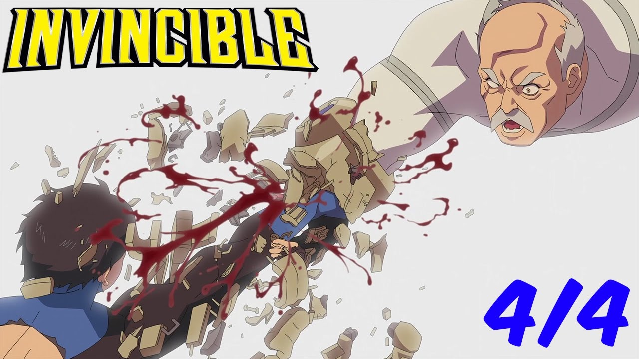 Invincible Vs Conquest Full Fight 4/4 - Final Fight Invincible Season 3 ...