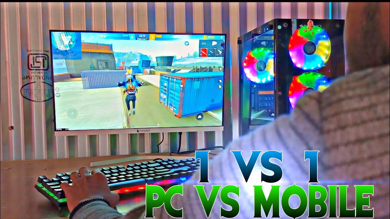 PC VS MOBILE 1 vs 1 😈CASTOM MATCH 😡 Ryzen 5 5600G 40+ FPS ☠️HANDCAM ...