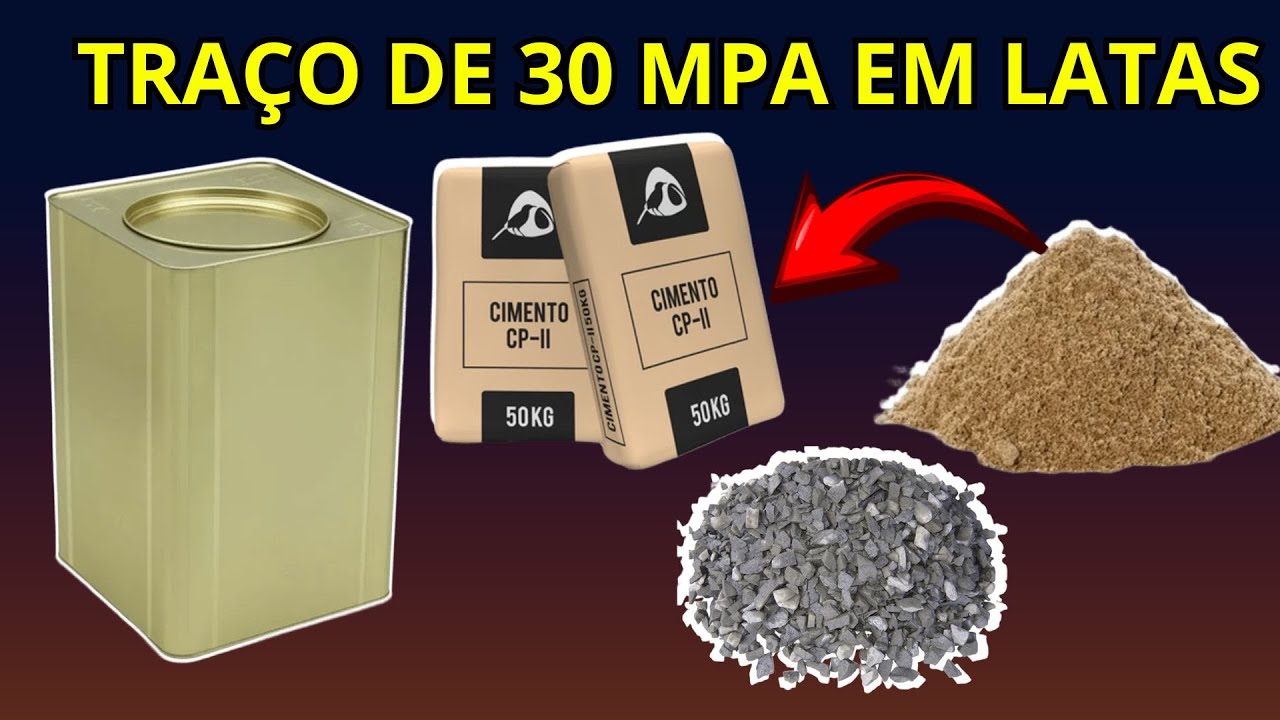 COMO CALCULAR O TRAÇO DE CONCRETO DE 30 MPa I Cálculo dos materiais e ...