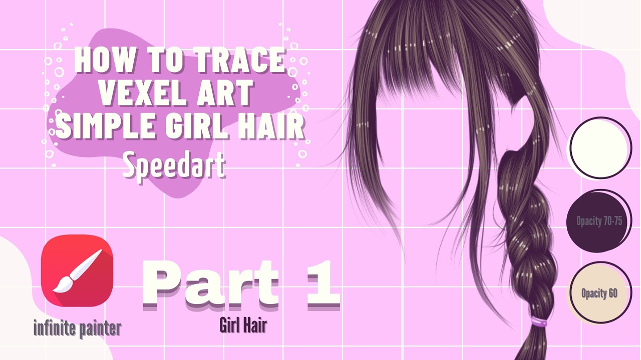 Vexel art tutorial Simpel Hair|| Infinite painter | Part 1- By Adhelya ...