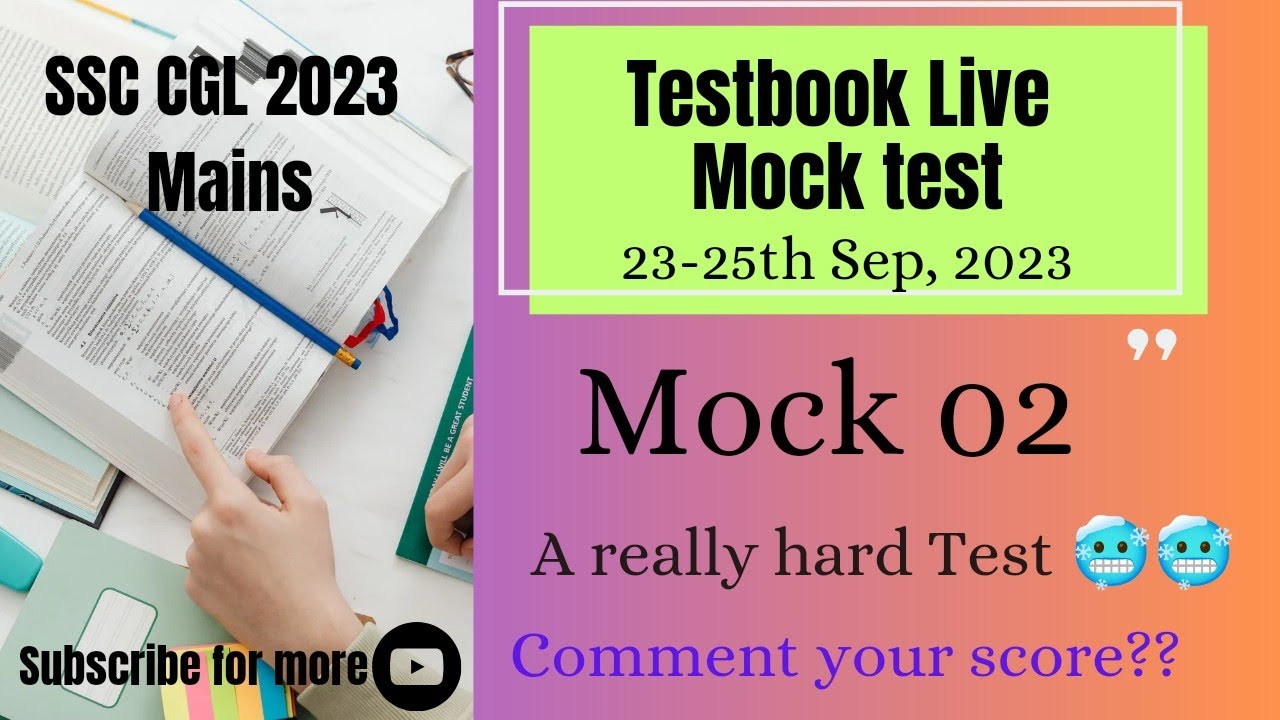 Testbook Live Mock 02 : हालत पतली हो गयी 😪😪 || CGL Mains Mock test ...