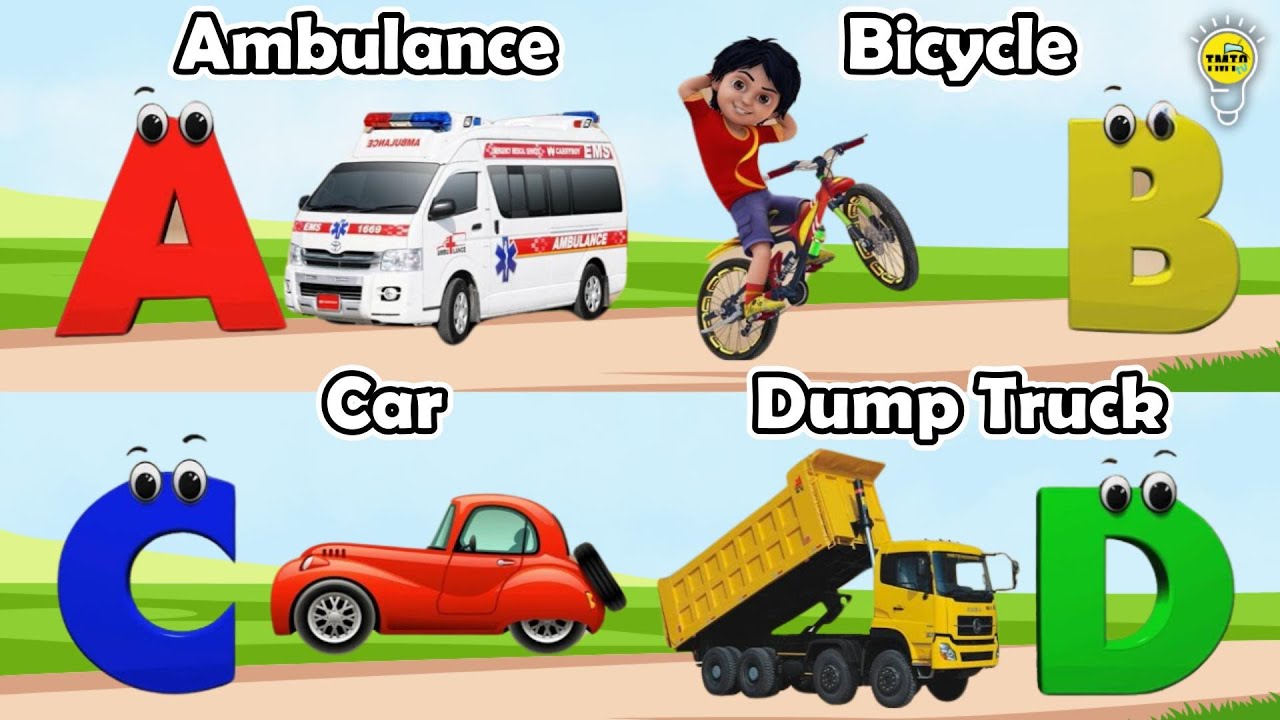 Vehicles Alphabet Song | Phonics for Kids | Alphabet Letters | Learn ...