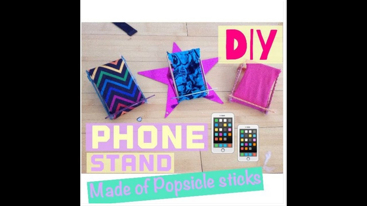 HOW TO MAKE A SUPER CUTE PHONE STAND out of Popsicle sticks - YouTube