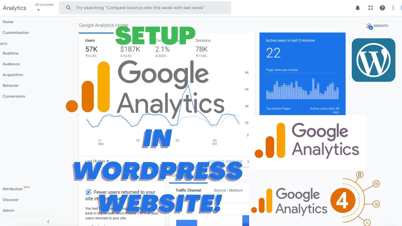 How To Setup Google Analytics In WordPress Website | Universal Analytic ...