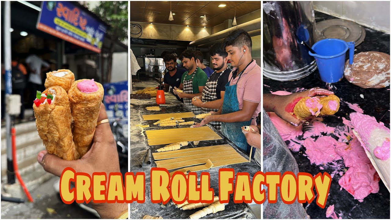 Cream Roll Making | Biggest Factory | Bakery Product Making - YouTube