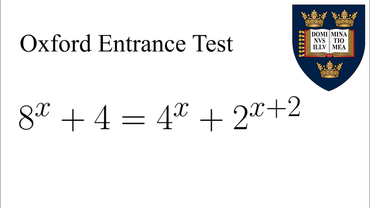 Oxford Entrance Test Question Solved in Seconds - YouTube
