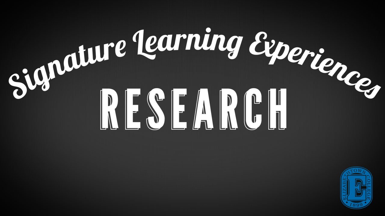 Supervised Research Signature Learning Experience - YouTube