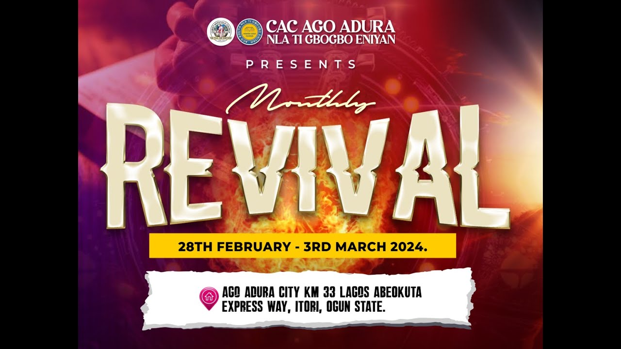 MONTHLY REVIVAL SERVICE || EVENING || 29 FEBUARY 2024 || PROPHET T.A JEGEDE || CAC AGO ADURA ...