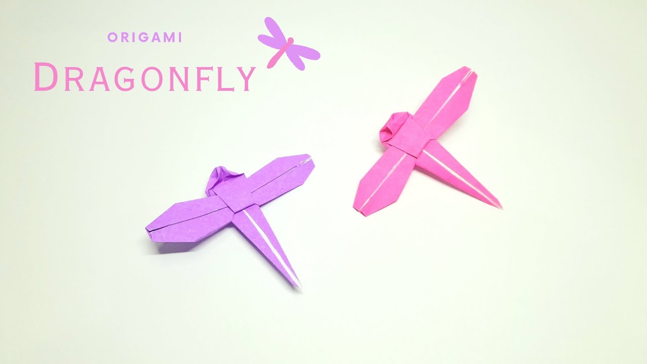 Origami Capung Mudah | Origami Dragonfly - YouTube