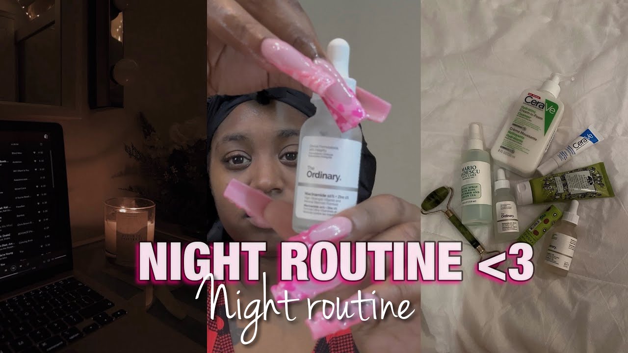 9 pm NIGHT ROUTINE | skincare products | relaxing - YouTube