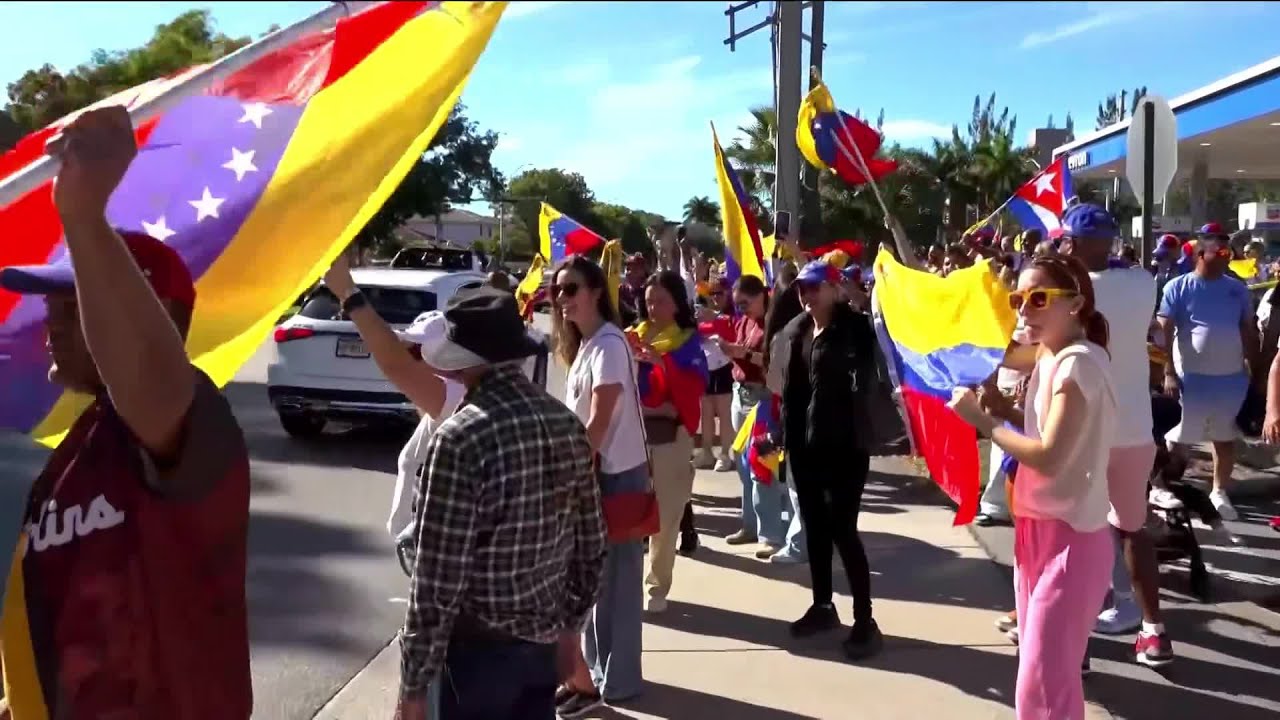 Celebrations among Venezuelans in South Florida after Maduro's ouster ...