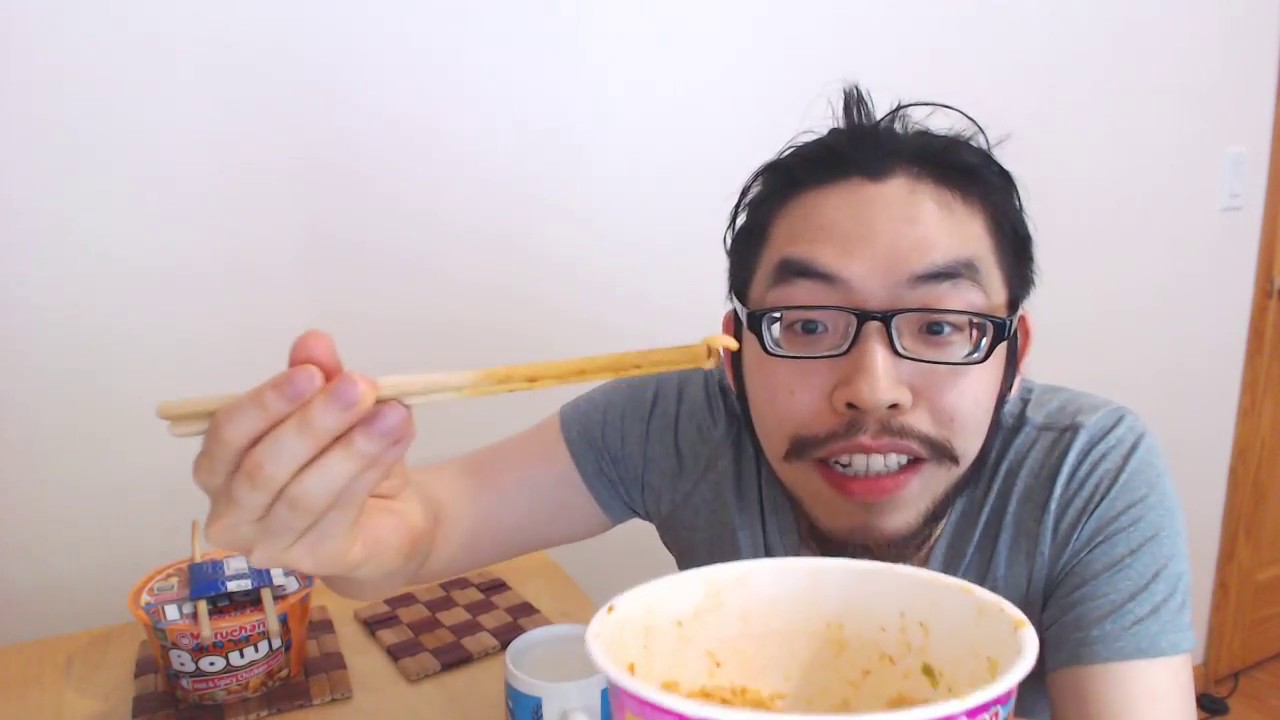 ASMR Mukbang Eating Maruchan Bowl Hot and Spicy Ramen Noodles - YouTube