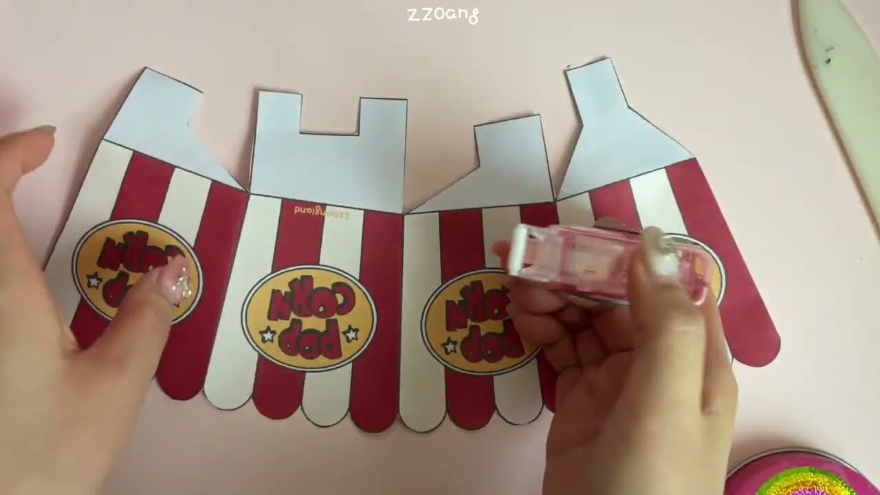 paperDIY how to make paper POPCORN box ASMR #papercraft #craft - YouTube