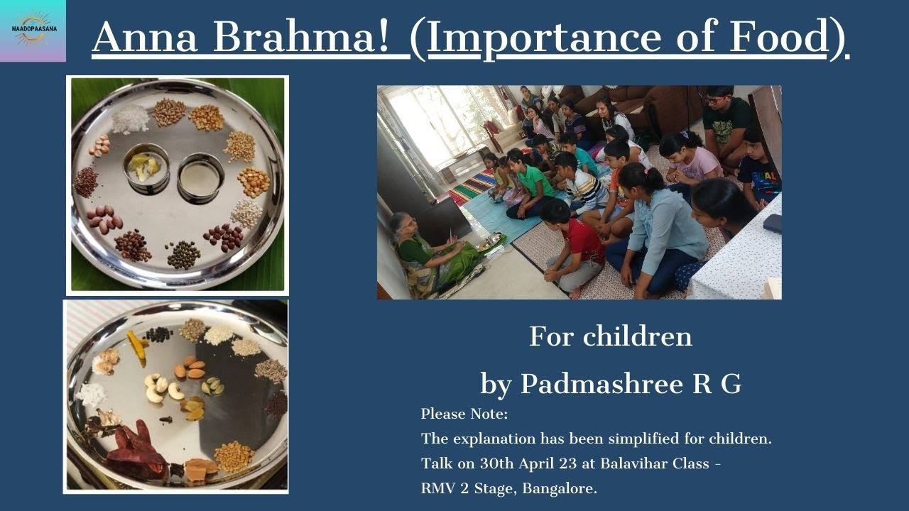 Anna Brahma ! Importance of Food | Hinduism | Sanatana Dharma - YouTube