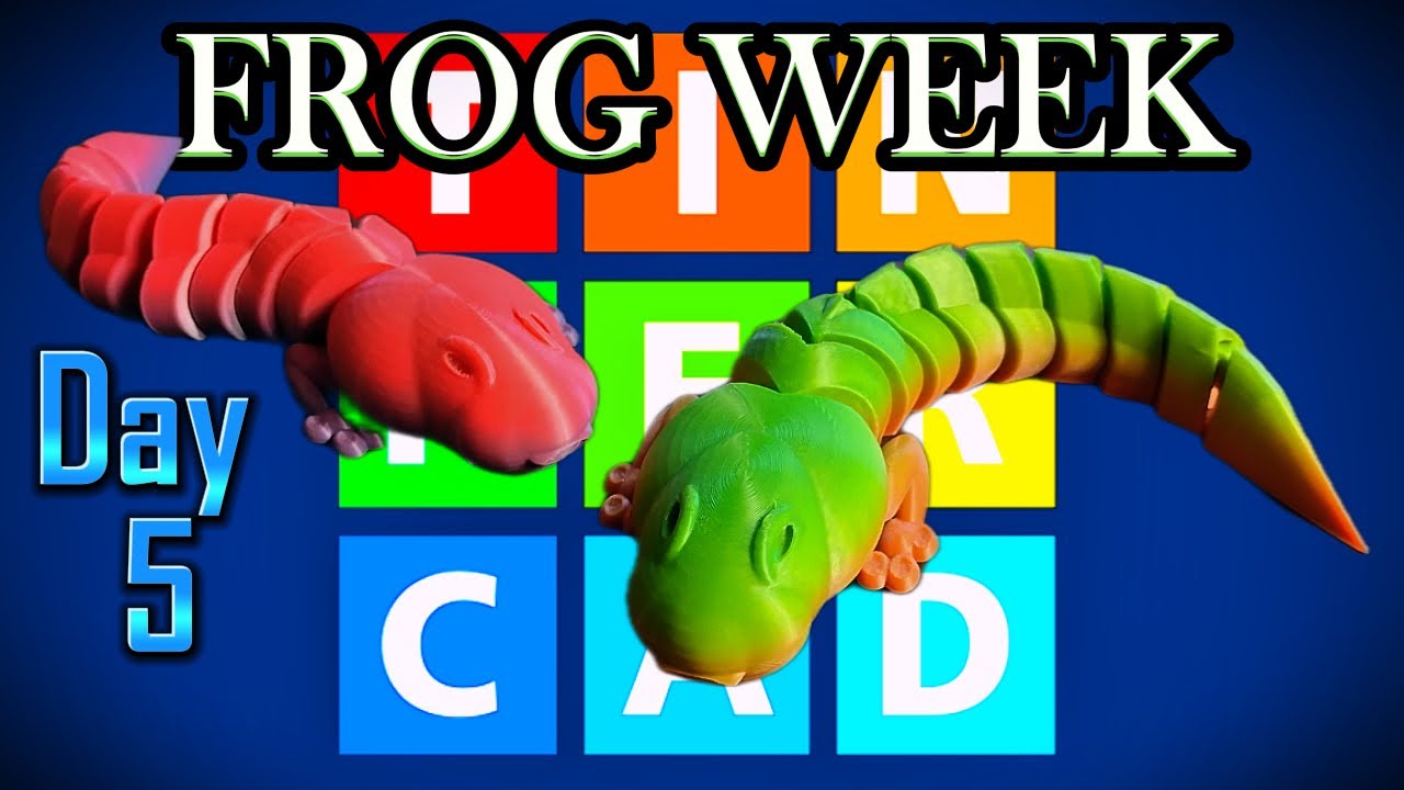 Tinkercad Design and Print Tutorial! (DAY 5) Frog Week! Articulated ...