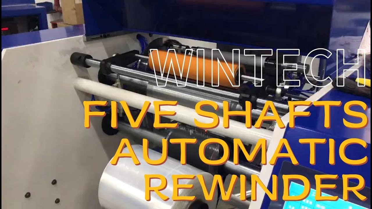 Five Shafts Rewinder;Stretch Film Rewinding Machine;Cling Film ...