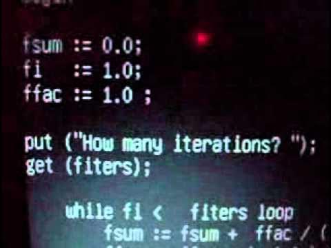 ADA Program calculating PI. - YouTube