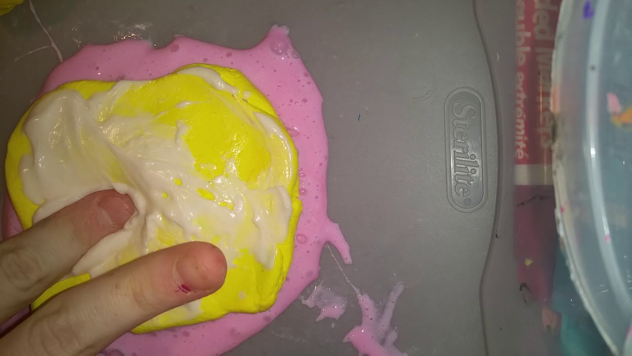 Slime mixing - YouTube
