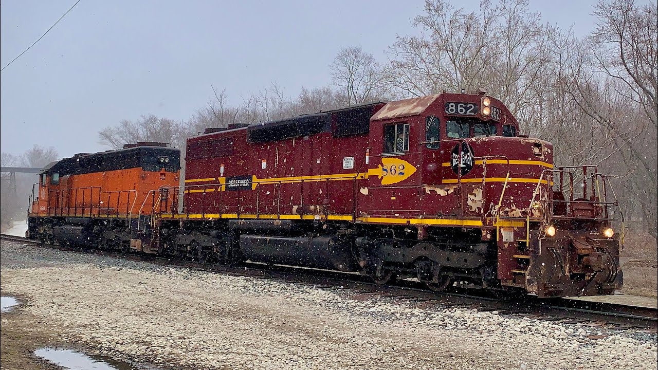 Chasing Bessemer & Lake Erie's "Misc" Job with DMIR Paint SD38 Leading the Way! - YouTube