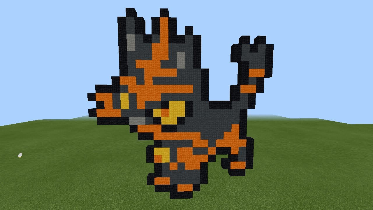 Minecraft Pixel Art - How To Build Torracat Mini Sprite - YouTube