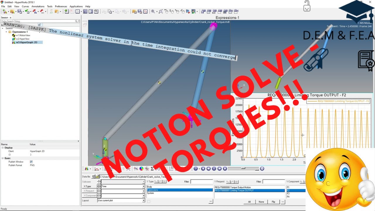 MotionSolve English Tutorial – Driving Torque & Limiting Torque – Basics #5 - YouTube