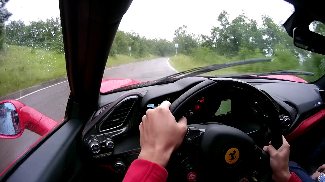 Ferrari 488 GTB Wet Mode Drive - YouTube