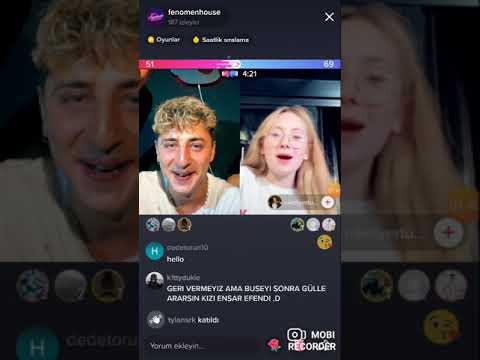 ENSARLA SEVGİLİSİ NİKOLLE CANLI YAYINDA